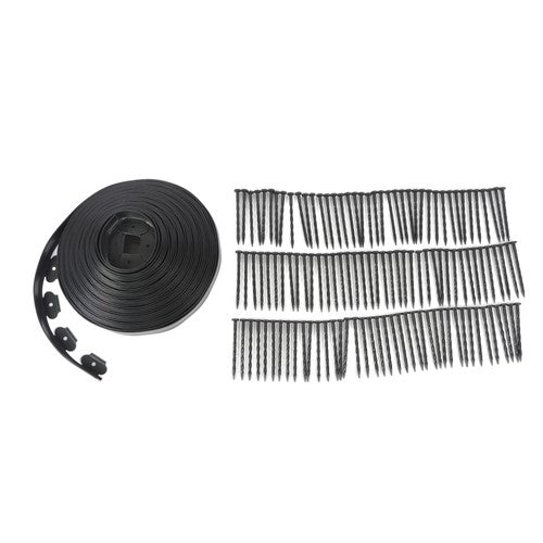 L-shaped Landscape Edging Border Kit 100' No-Dig Garden 1.5" Edge Lawn ...