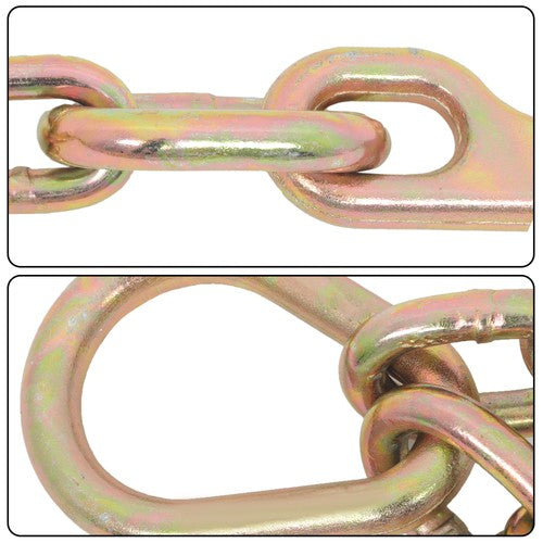 Working Load 7100lbs Double Limb Hook Chain 3/8in*2ft G80 Chain 15IN J ...