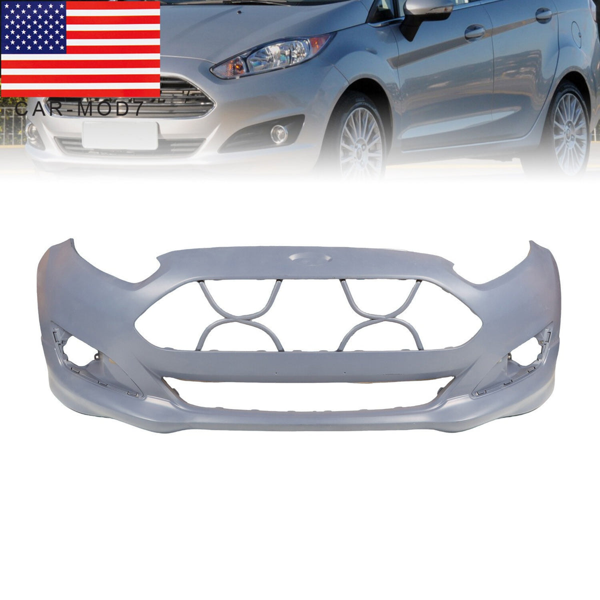 Primered Front Bumper Cover for 2014-2019 Ford Fiesta Sedan Hatchback ...