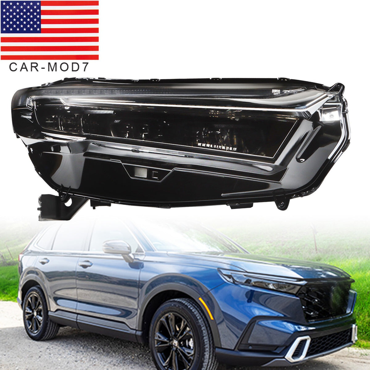 2023-2024 Honda CRV Right LED Headlight with Electroplated Trim Headla ...