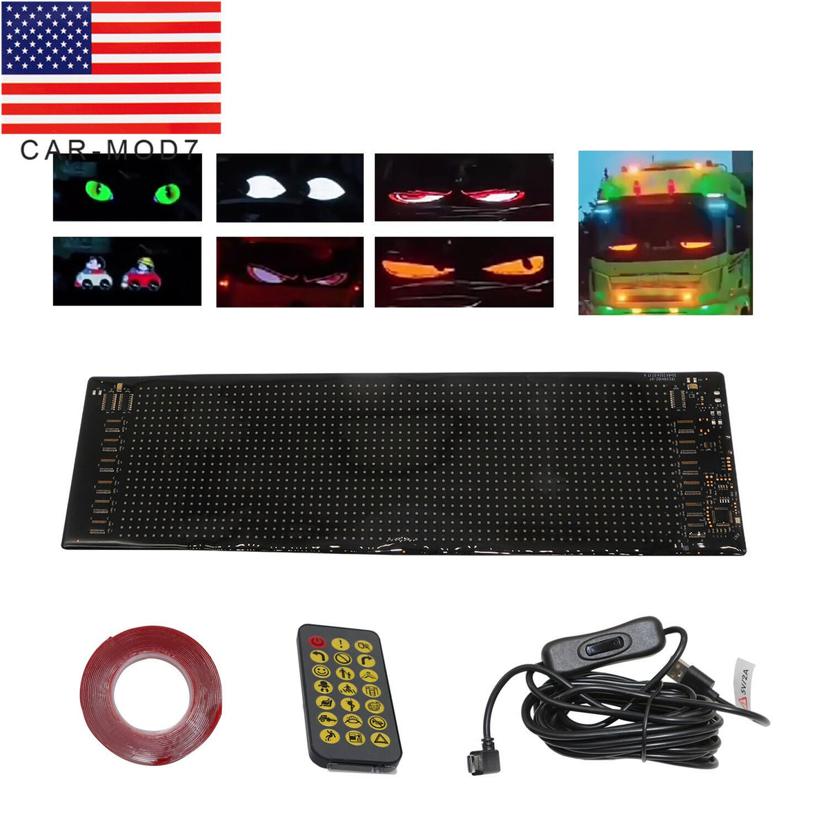 Truck-Specific Devil's Eye LED Screen Dynamic Car & Truck Eye Light ...