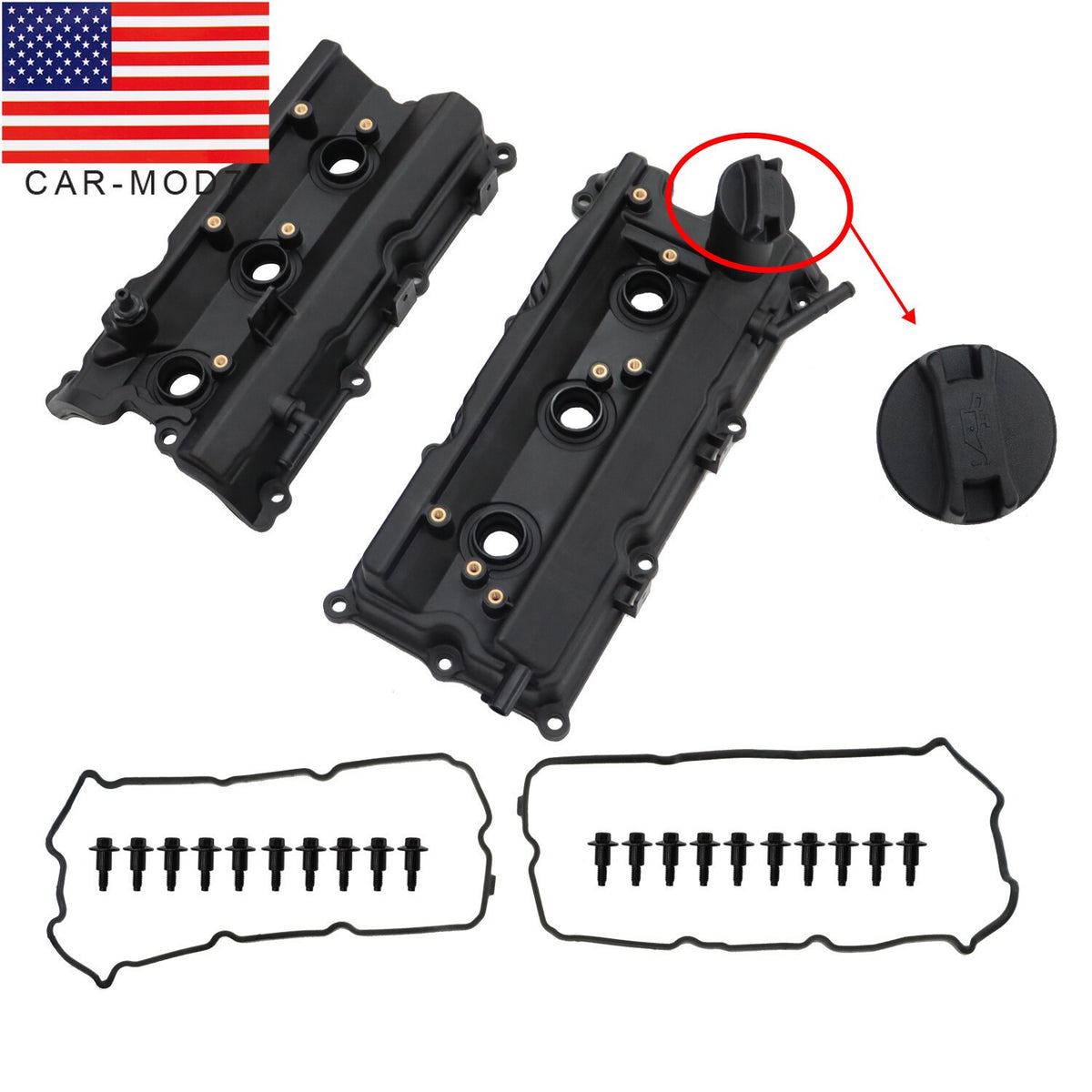 Nissan 350Z Infiniti FX35 G35 M35 VQ35DE Valve Covers with Gasket Bolt ...