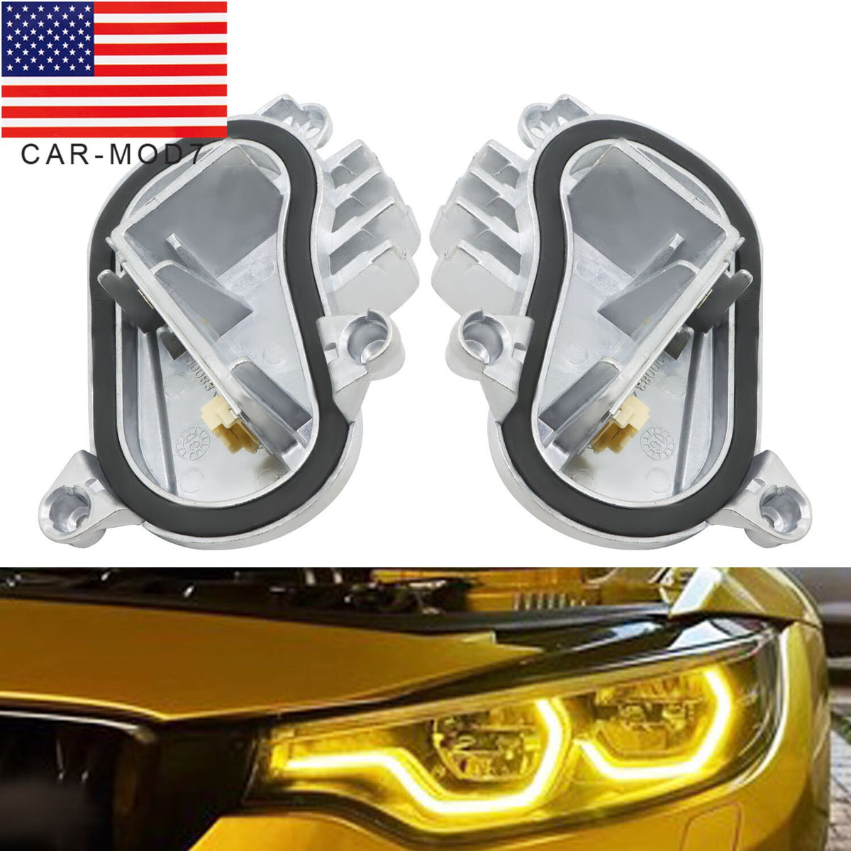 Yellow Angel Eyes DRL Adaptive LED Module for BMW F80 M3 F82 F83 M4 20 ...