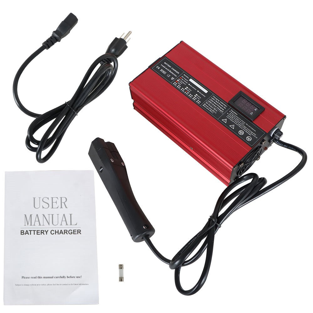 EZGO RXV TXT 48V 10A Golf Cart Battery Charger Triangle 3-Pin Plug ...