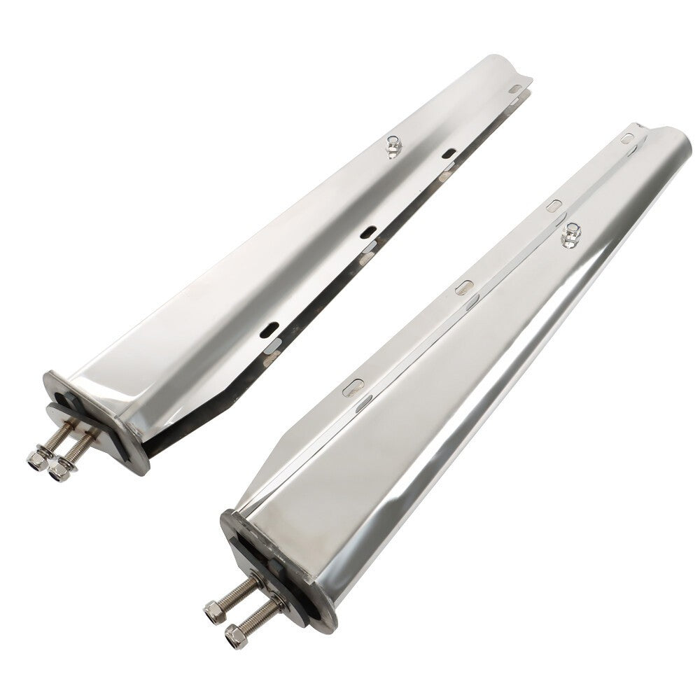 30" Stainless Steel Semi Truck Tapered Straight Mud Flap Hanger 1 1/8 ...