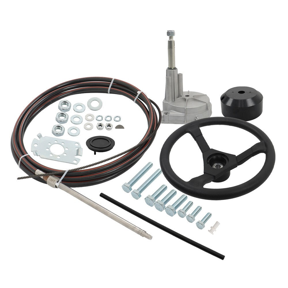 16ft SS13716 Boat Rotary Steering System Outboard Cable Kit Marine Par ...