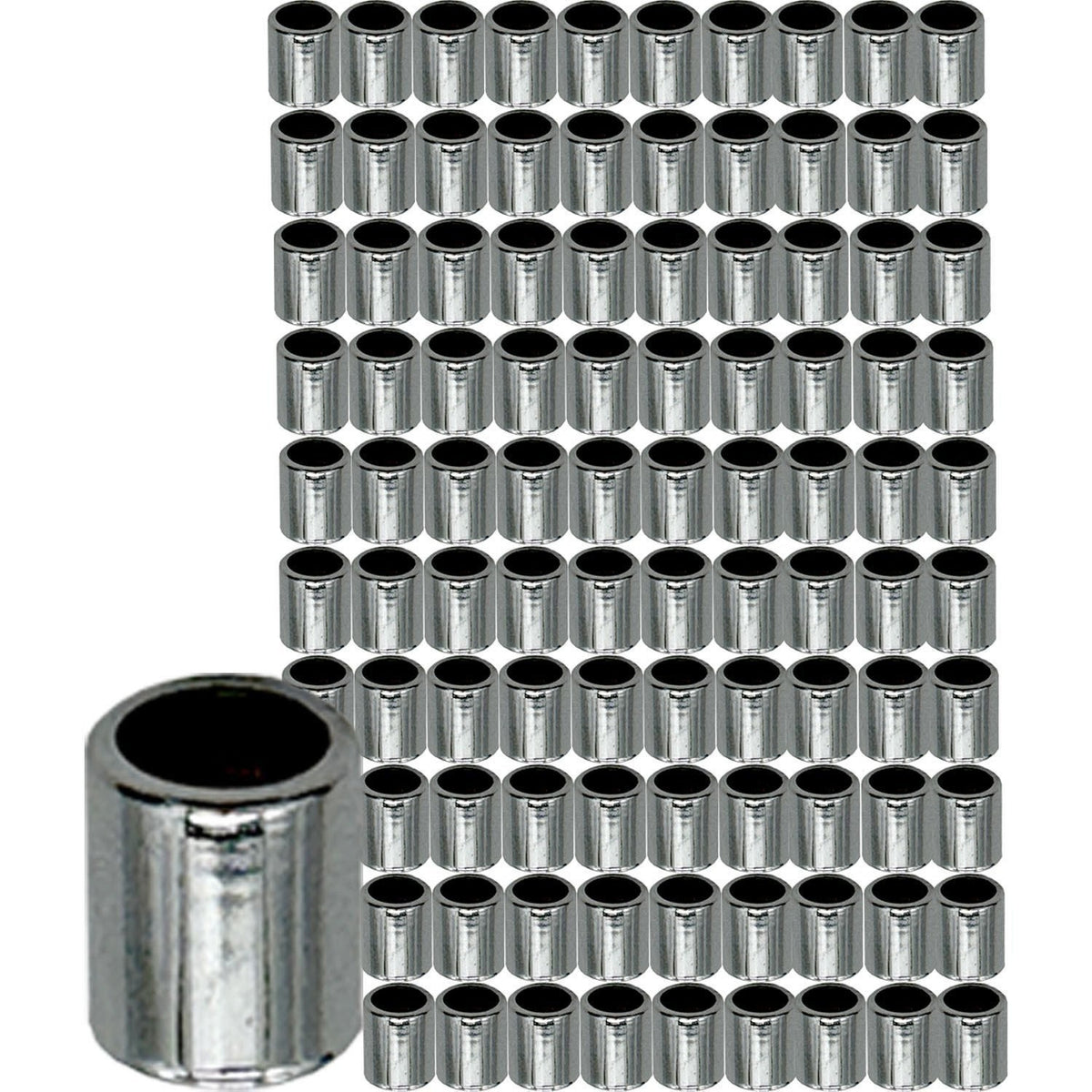 Chrome Metal Snap-In Valve Stem Sleeves Pack of 100 - Durable Tire Acc ...