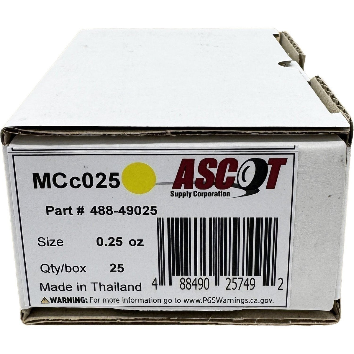 Ascot MC Coated Clip-On Wheel Weights .25oz - Box of 25 — DURAFORCE