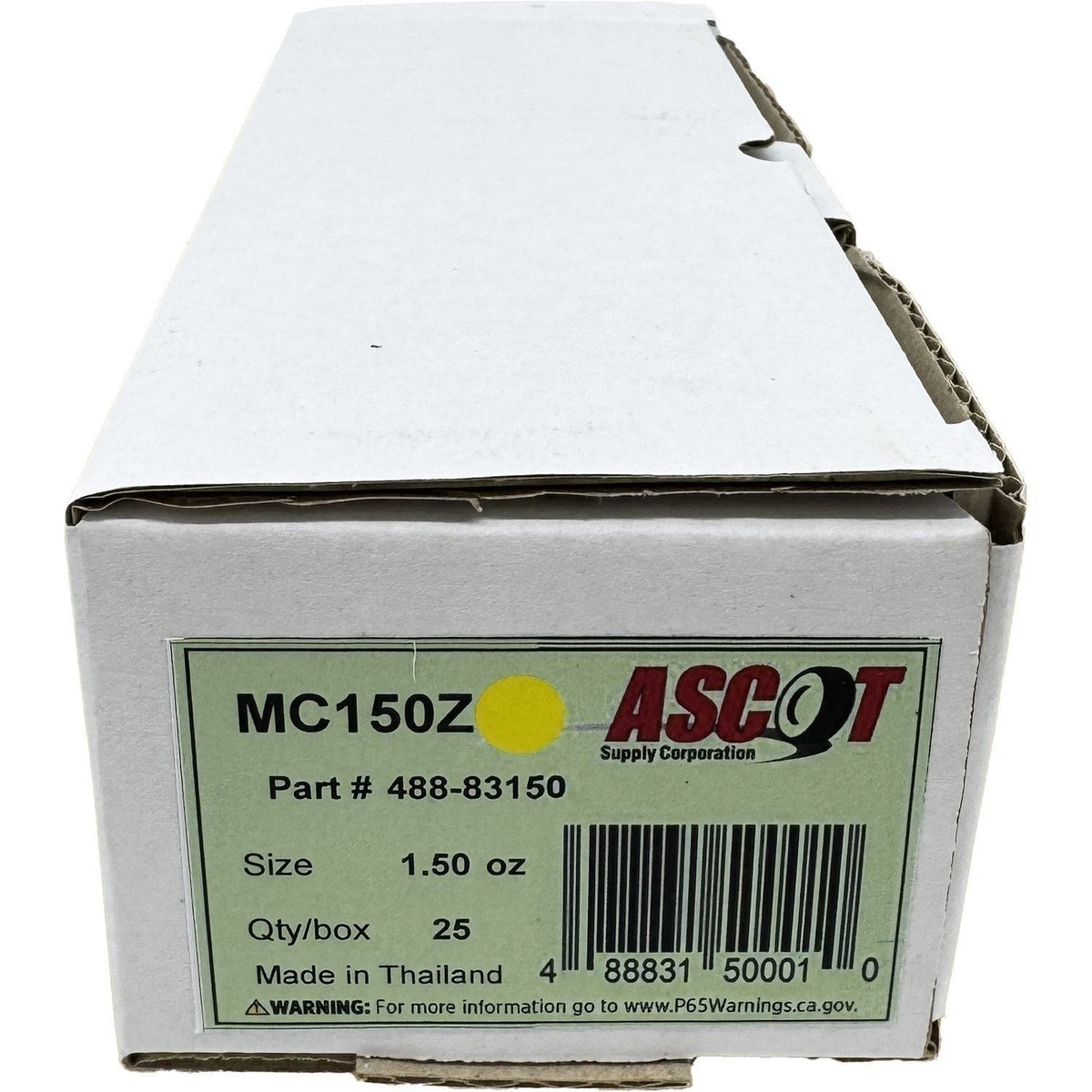 Ascot MC Coated Zinc Clip-On Wheel Weights 1.50oz - Box of 25 — DURAFORCE