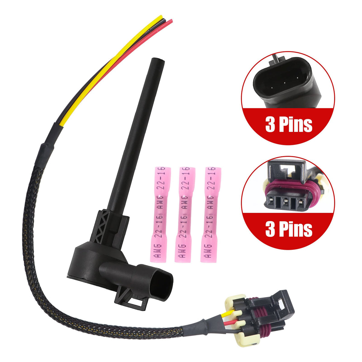 Kenworth Peterbilt Coolant Level Sensor Connector & Repair Pigtail Cab ...