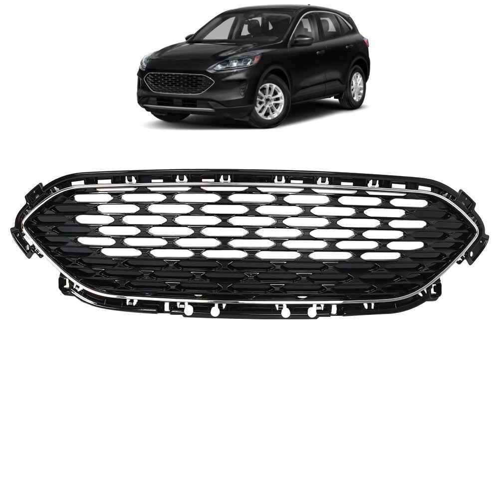 Chrome Honeycomb Style Fit For 2020-2022 Ford Escape Front Upper Grill ...