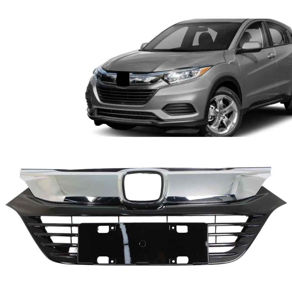 For Honda HRV HR-V 2019-2021 Chrome Grill Front Bumper Upper Grille ABS ...