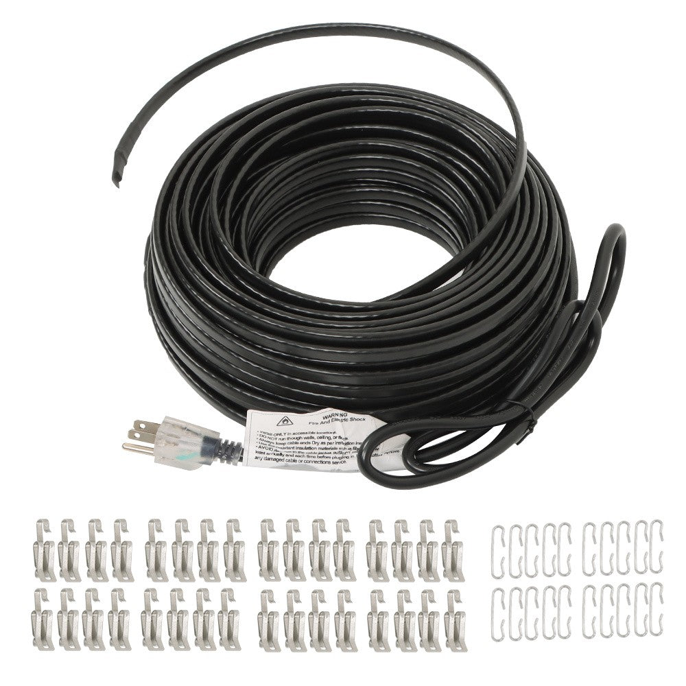 120V 120ft 8W/ft Roof Heat Cable Snow De-icing Kit Self-Regulating Hea ...