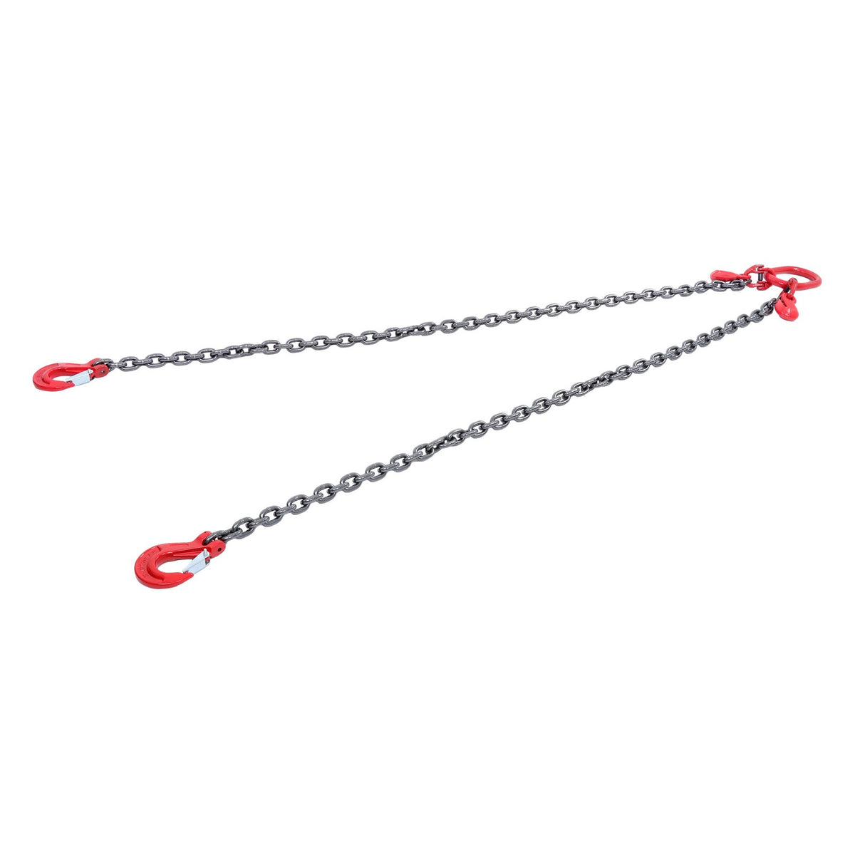 3/8inch 6ft Chain Sling Double Legs with Grab Hooks 11000 lbs Capacity ...